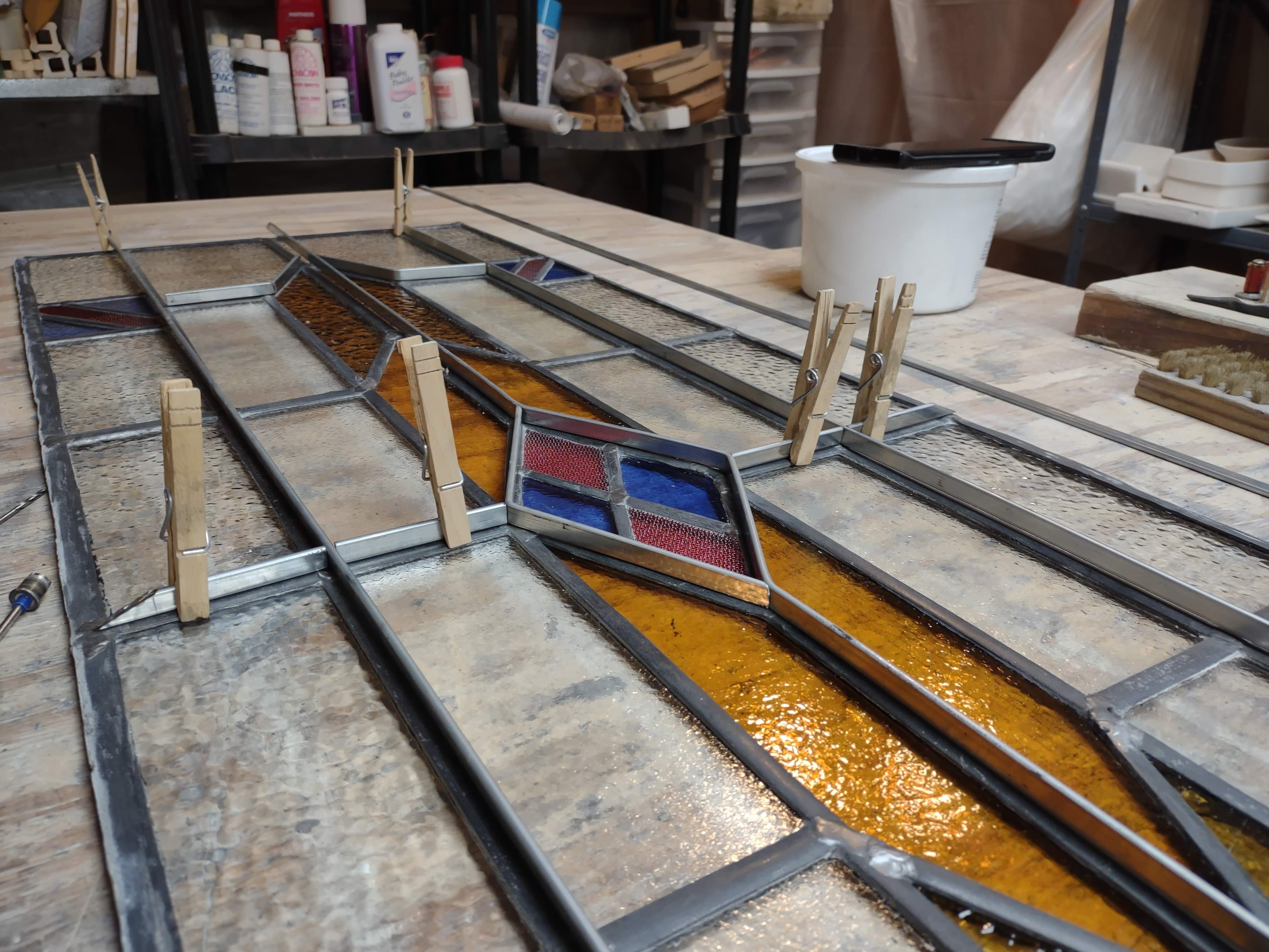 The Carpenter Beck Door: We’ve Done a Bit – Heart's Desire Stained Glass